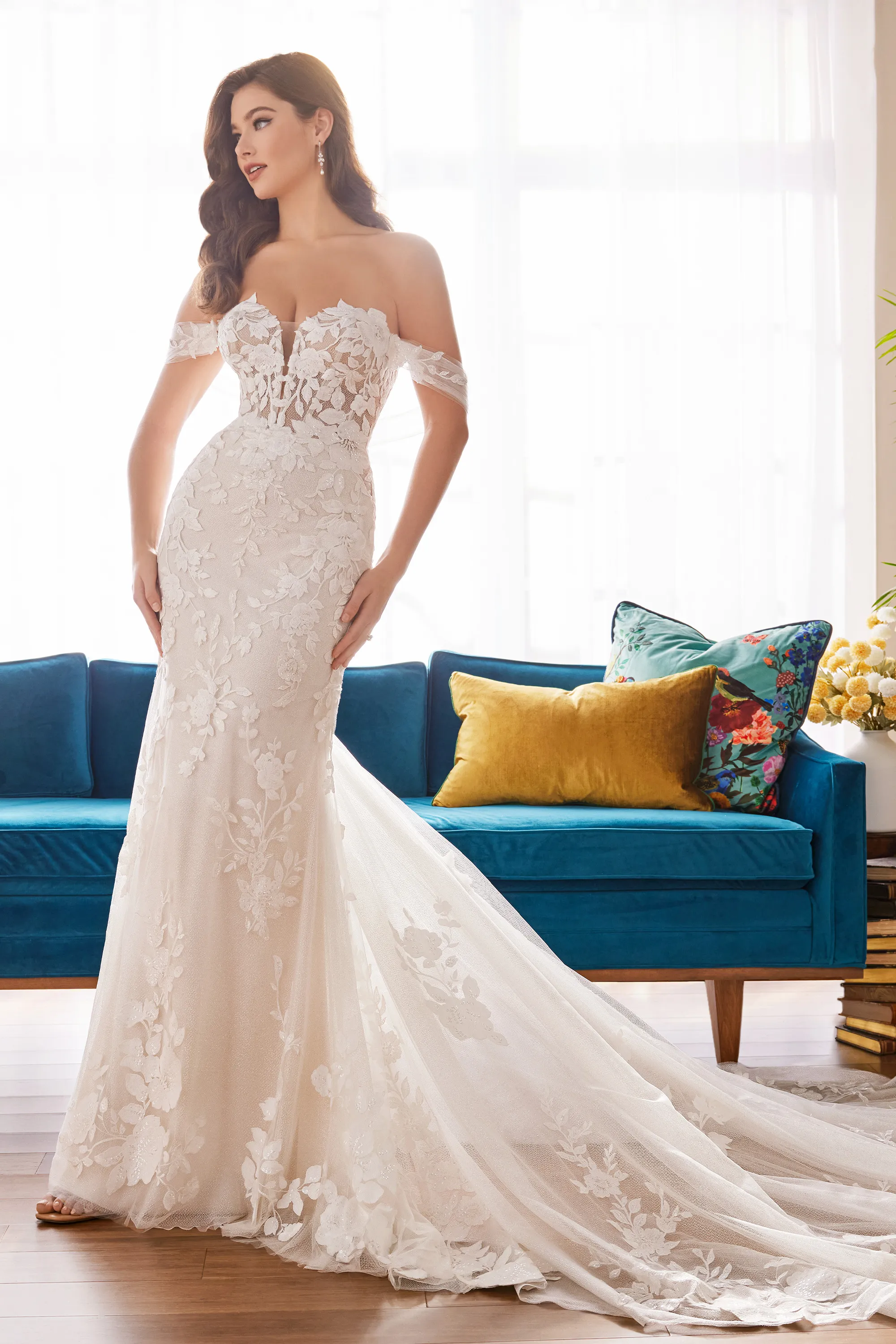 Lace fit and Flare Wedding Dresses | Martin Thornburg