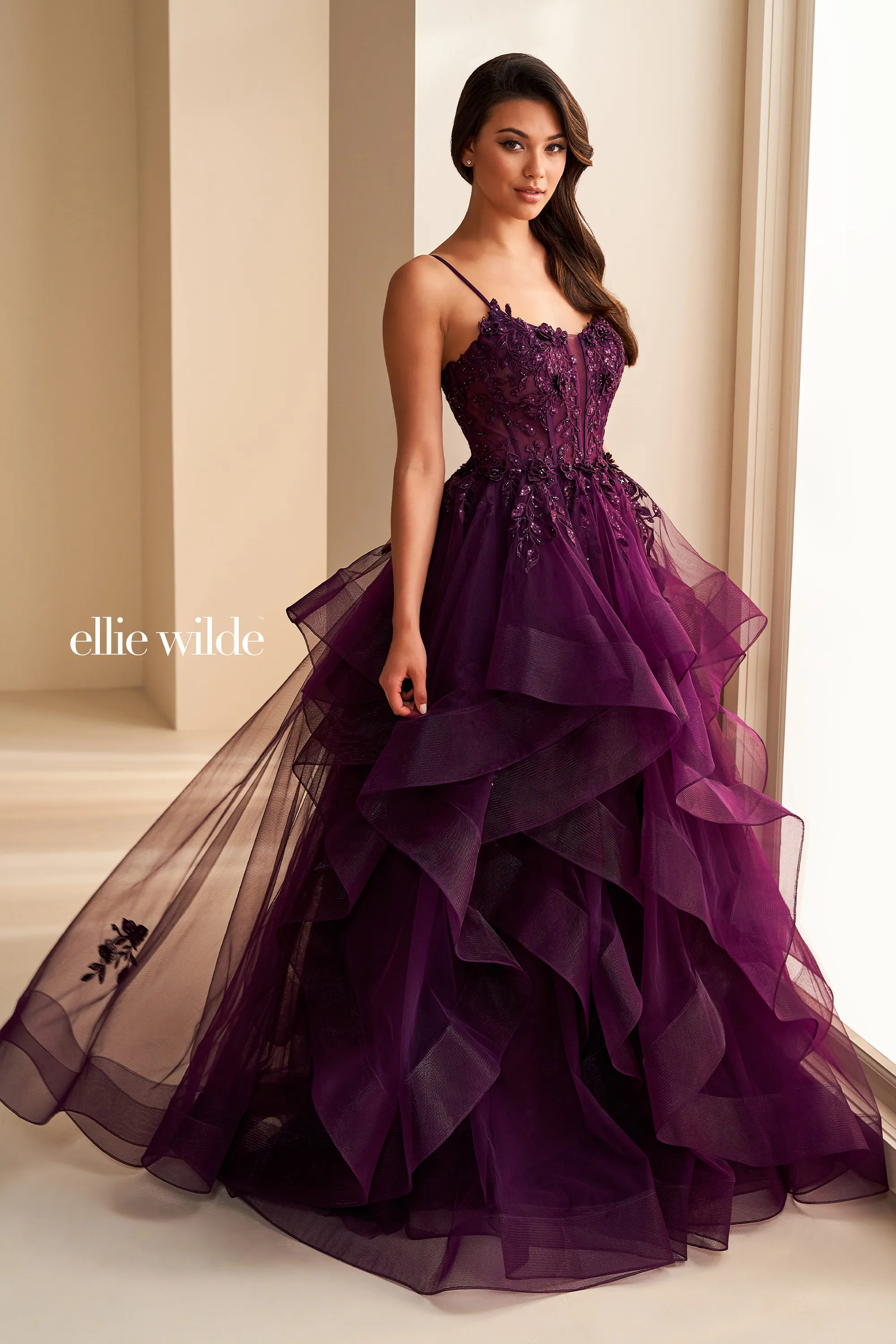 Ruffled Prom Dresses | Ellie Wilde