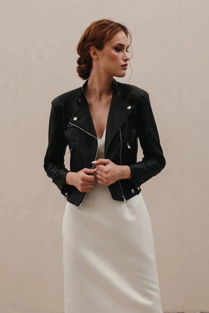Heirloom Bridal - Til Death Botanical Leather Jacket | Bridal Suite ...