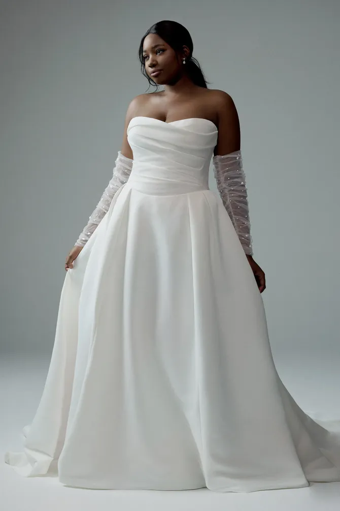 Modest Wedding Dress with Gauntlet Sleeves | Sophia Tolli Teagan Y3187FISB