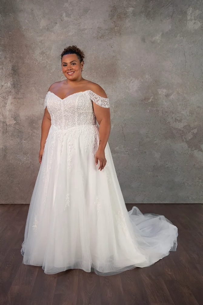 Essense of Australia Plus Size - D4098 | White Wisteria Bridal Boutique