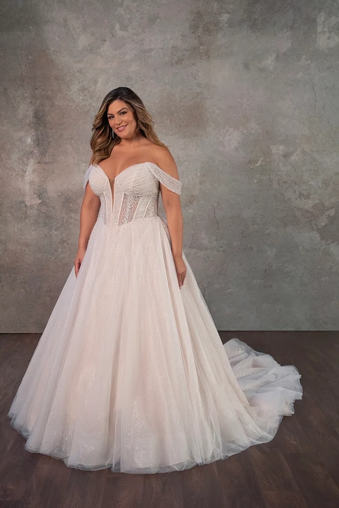 Essense of Australia Plus Size - D4130 | White Wisteria Bridal Boutique