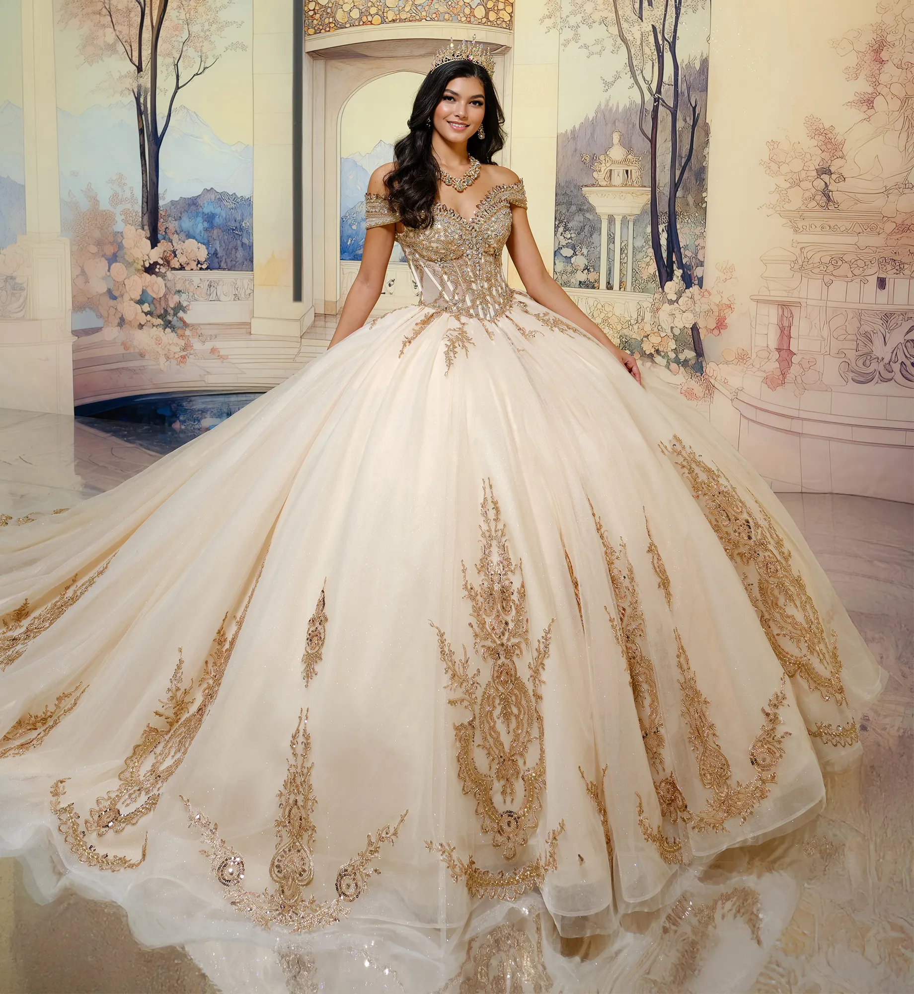 Gold Quinceañera Dresses | Princesa by Ariana Vara