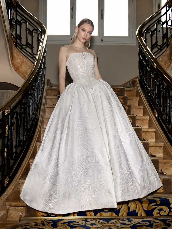 Pronovias Privee | Cristina's Bridal - EUNOE | Boston Bridal Atelier