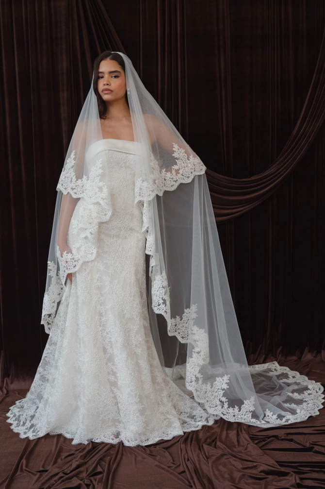 Jenny Yoo - V22555 | White Lace and Promises