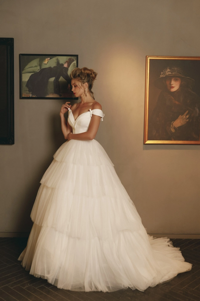 Monte Durham for Elissar Bridal - Francine | Poffie Girls