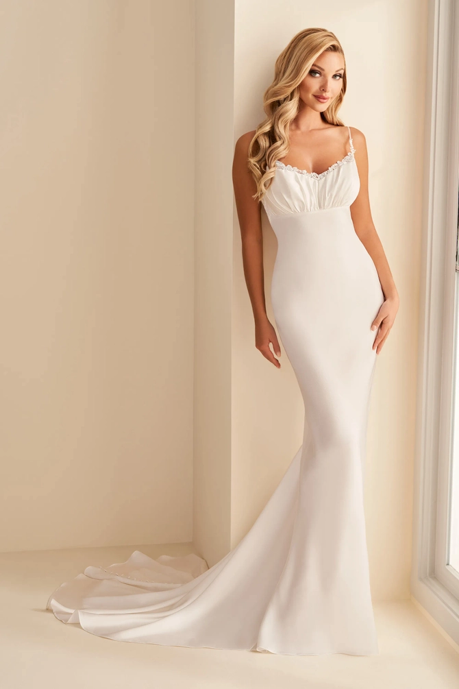Chic Fitted Wedding Dress | E2523